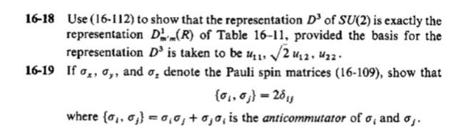 Solved 16-18 Use (16-112) to show that the representation | Chegg.com