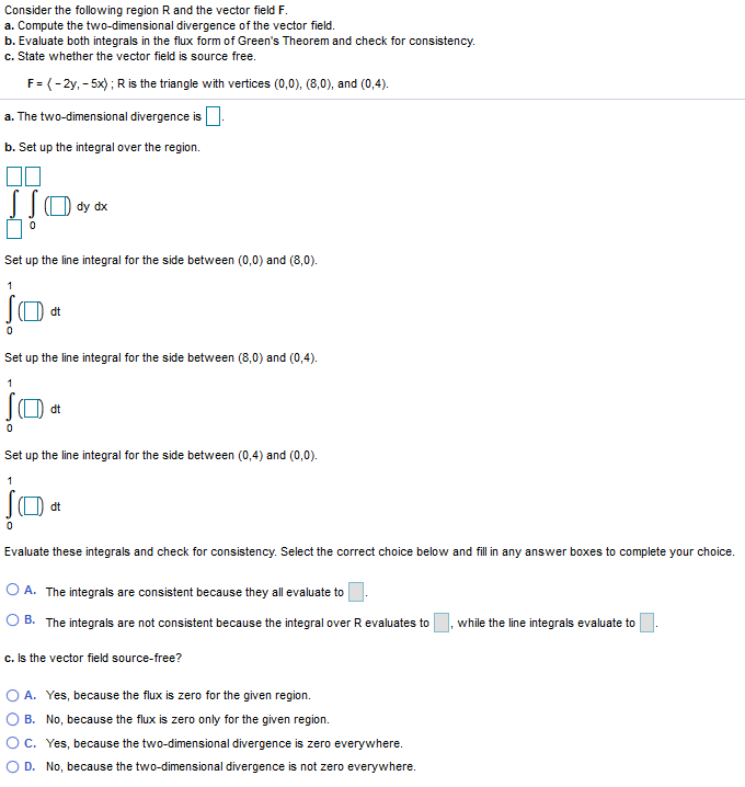 Solved Consider the following region R and the vector field | Chegg.com