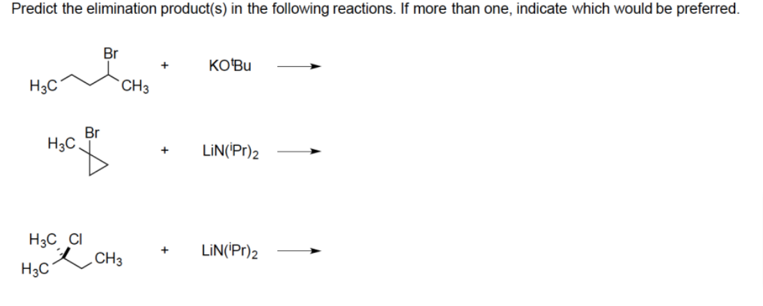 Solved Predict the elimination product(s) in the following | Chegg.com
