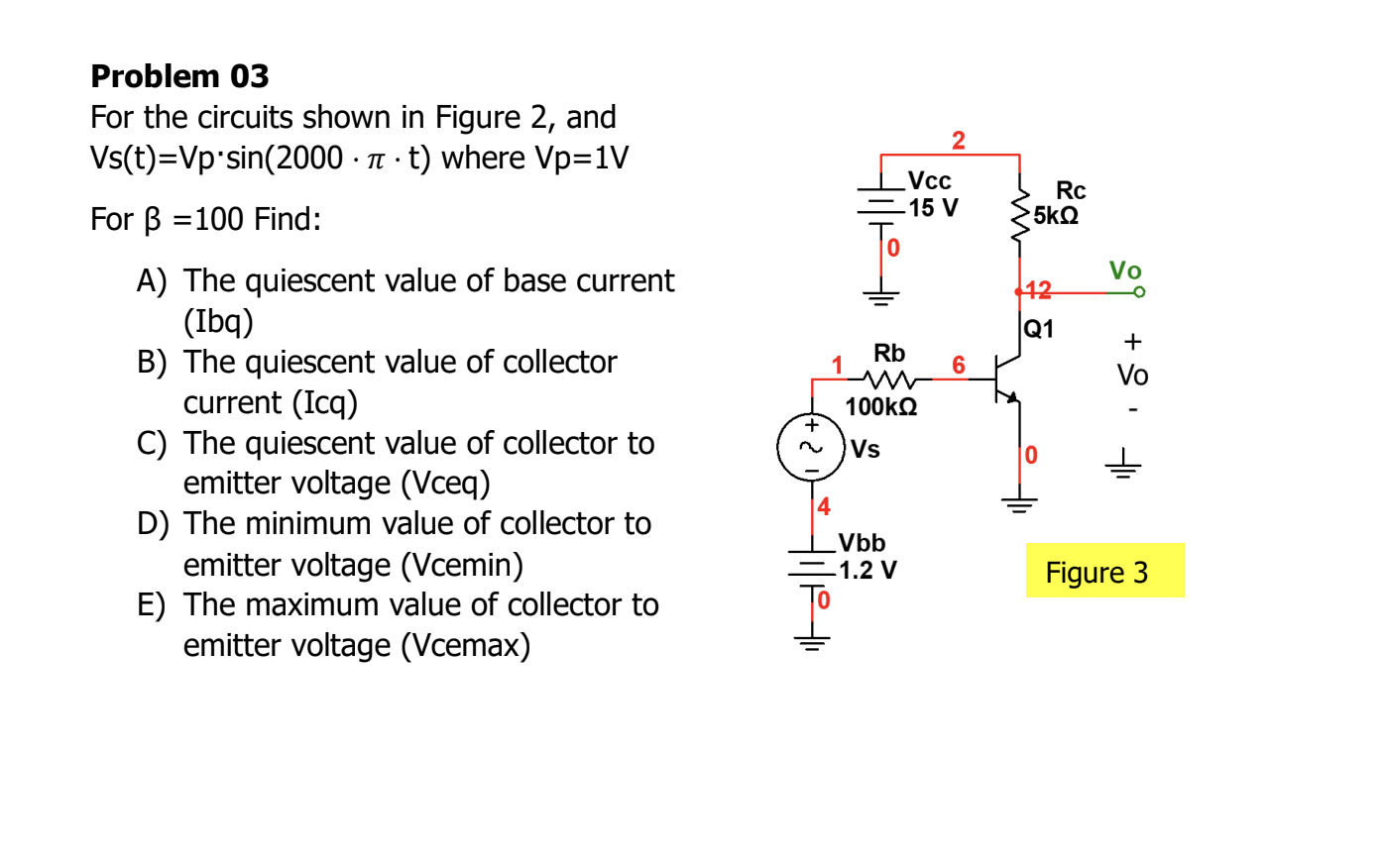 Solved Problem 03 For the circuits shown in Figure 2, and | Chegg.com