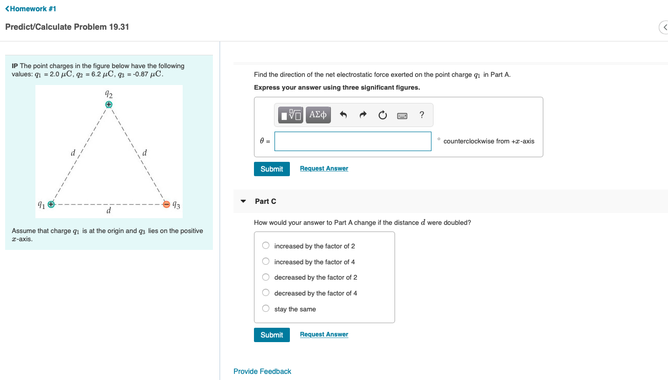 Solved Predict/Calculate Problem 19.31 IP The point charges | Chegg.com