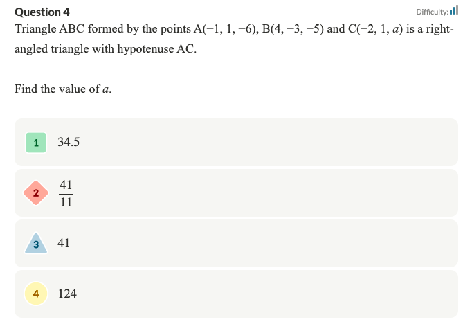 Solved Question 4 Difficulty:11 Triangle ABC formed by the | Chegg.com
