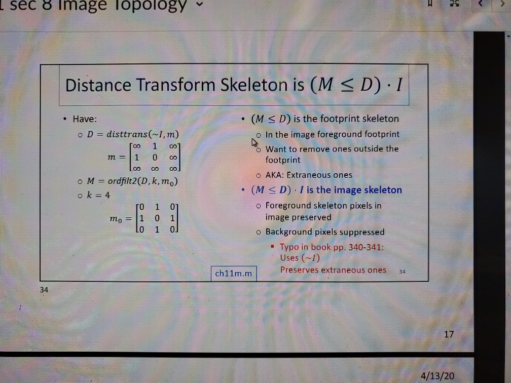 Using the final 2-pass distance transform algorithm, | Chegg.com Using the final 2-pass distance transform algorithm, | Chegg.com