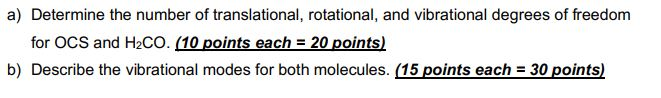 Solved A Determine The Number Of Translational Rotational