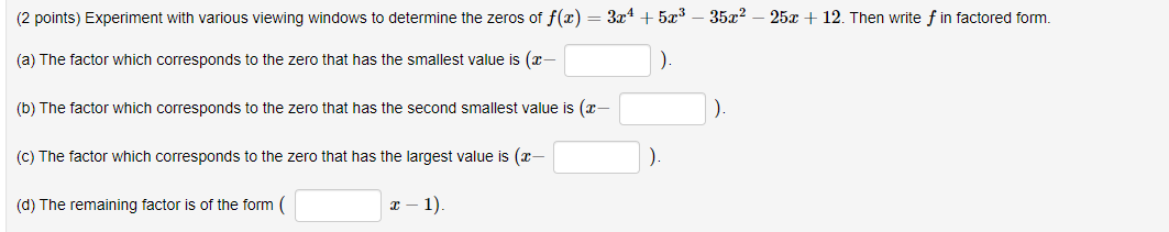 Solved (2 points) Experiment with various viewing windows to | Chegg.com
