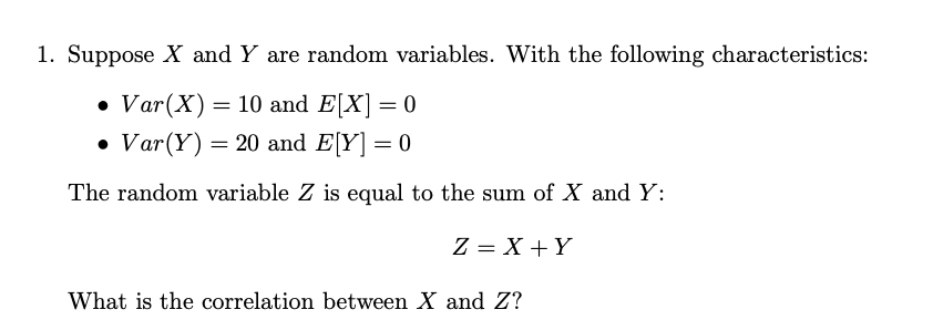 Solved Suppose x ﻿and Y ﻿are random variables. With the | Chegg.com