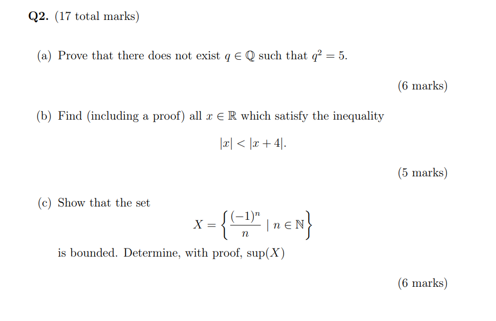Solved (a) Prove that there does not exist \\( q \\in | Chegg.com