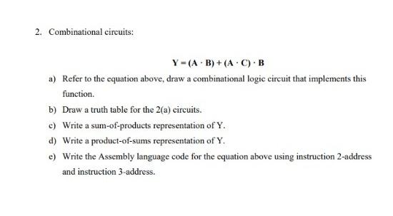Solved b) Draw a truth table for the 2(a) circuits.2. | Chegg.com