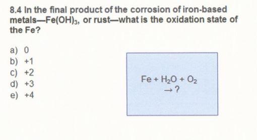 Solved 8.4 In the final product of the corrosion of | Chegg.com