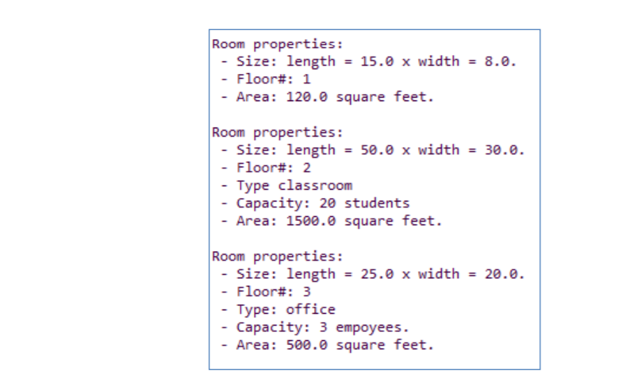 Solved 1 Write A Class Called Room Which Has Three Private 
