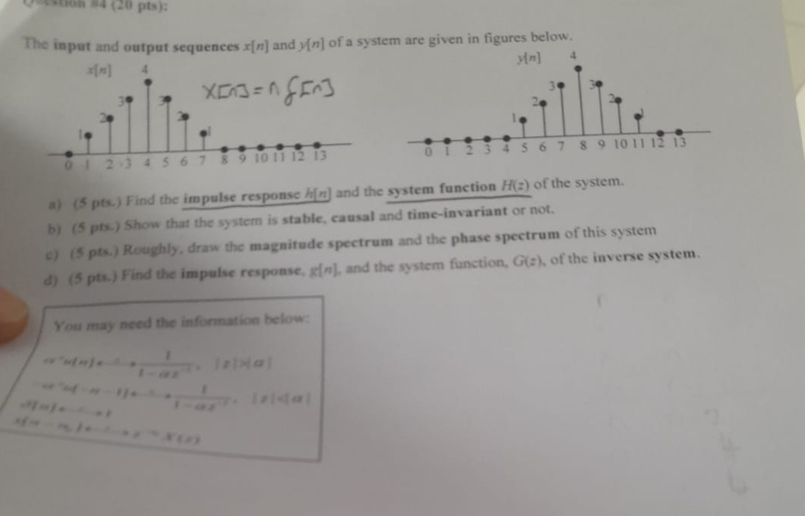 Solved The input and output sequences x[n] ﻿and y[n] ﻿of a | Chegg.com