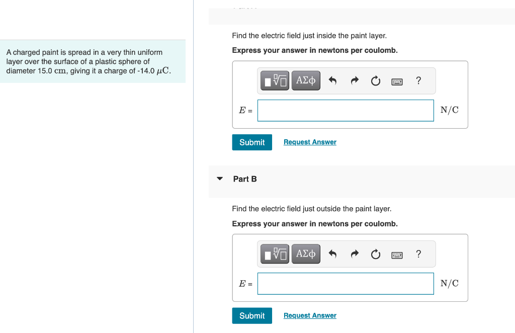 Solved Find the electric field just inside the paint layer. | Chegg.com