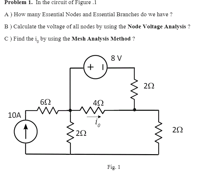 Solved Problem 1. In the circuit of Figure .1 A ) How many | Chegg.com