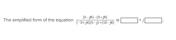 Solved The simplified form of the equation | Chegg.com