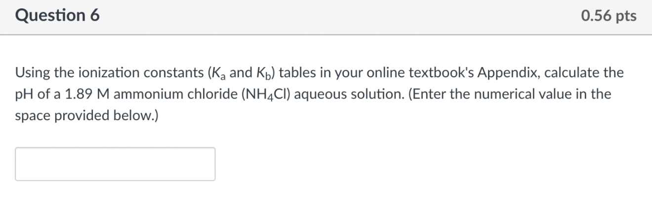 Solved I believe the textbook ionization constants are ka = | Chegg.com
