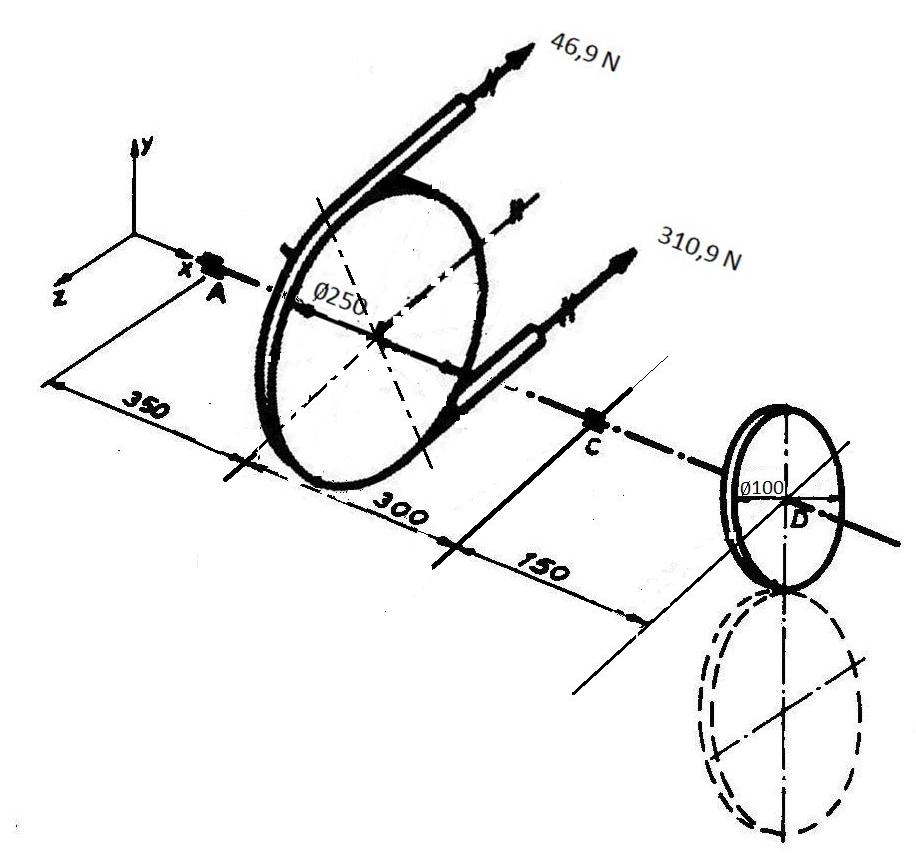 Solved The AD spindle given in the figure is made by turning | Chegg.com