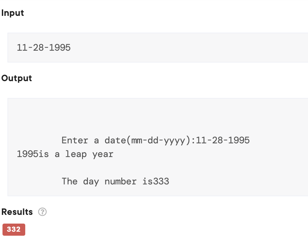 Solved Help I am getting the wrong output I need the output | Chegg.com