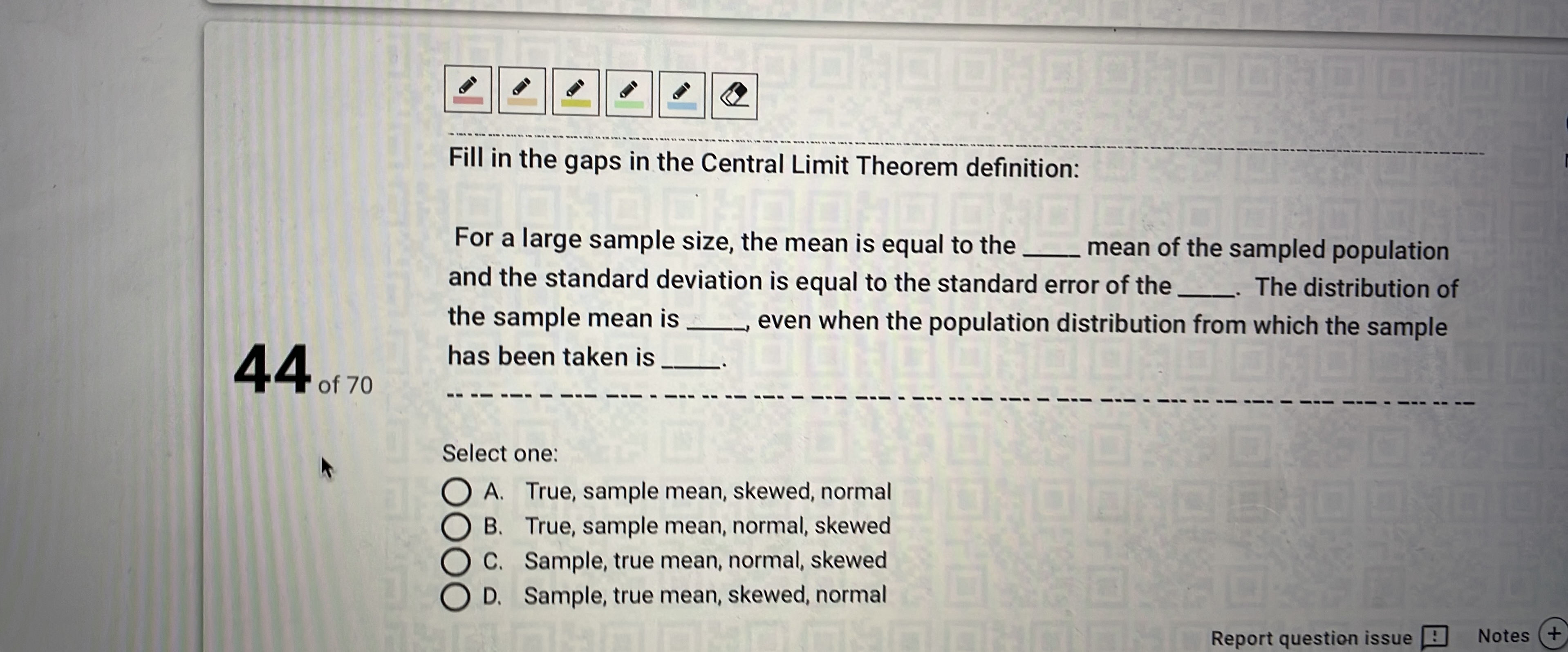 Solved Fill in the gaps in the Central Limit Theorem | Chegg.com