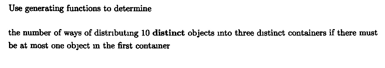 Use generating functions to determine the number of | Chegg.com