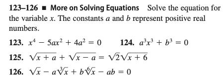 123-126 - ﻿More on Solving Equations Solve the | Chegg.com