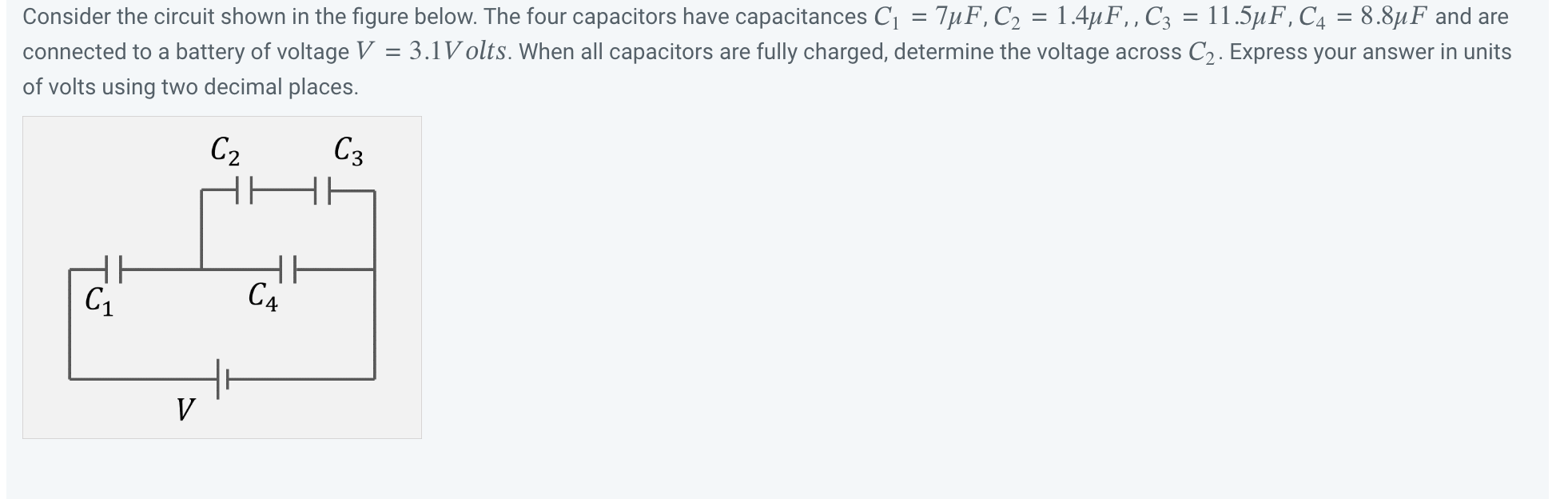 Solved Consider the circuit shown in the figure below. The | Chegg.com