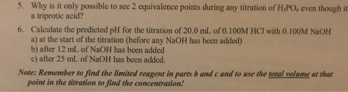 Solved Why is it only possible to see 2 equivalence points | Chegg.com