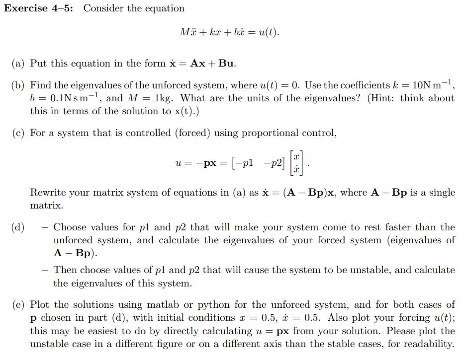 Solved Exercise 4-5: Consider the | Chegg.com