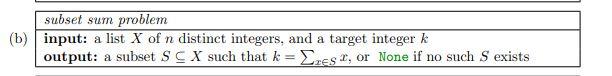 Solved \begin{tabular}{|l|} \hline subset sum problem \\ | Chegg.com