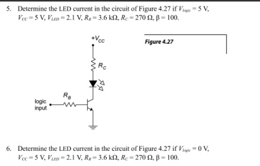 Solved Determine the LED current in ﻿the circuit of ﻿Figure | Chegg.com