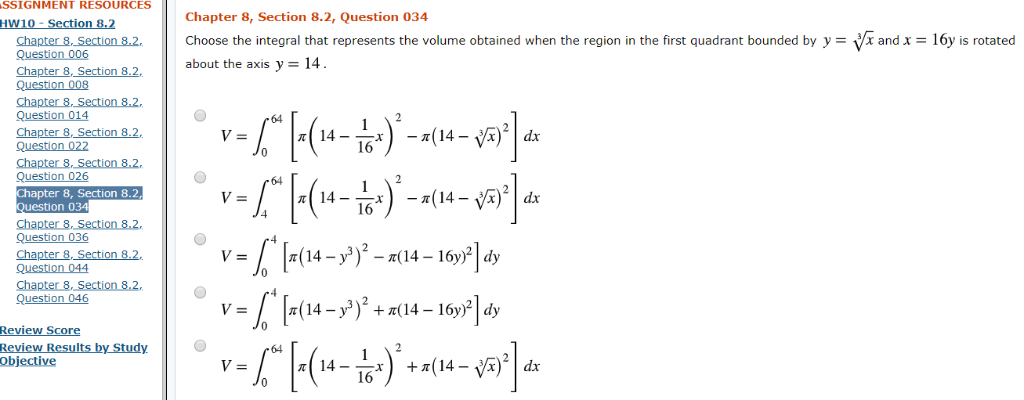 Solved SSIGNMENT RESOURCES Chapter 8, Section 8.2, Question | Chegg.com