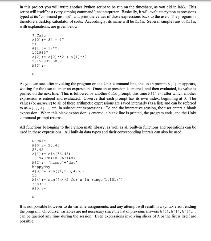Solved In this project you will write another Python script | Chegg.com