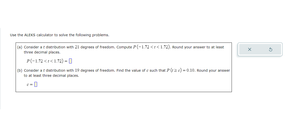 Solved Use the ALEKS calculator to solve the following | Chegg.com