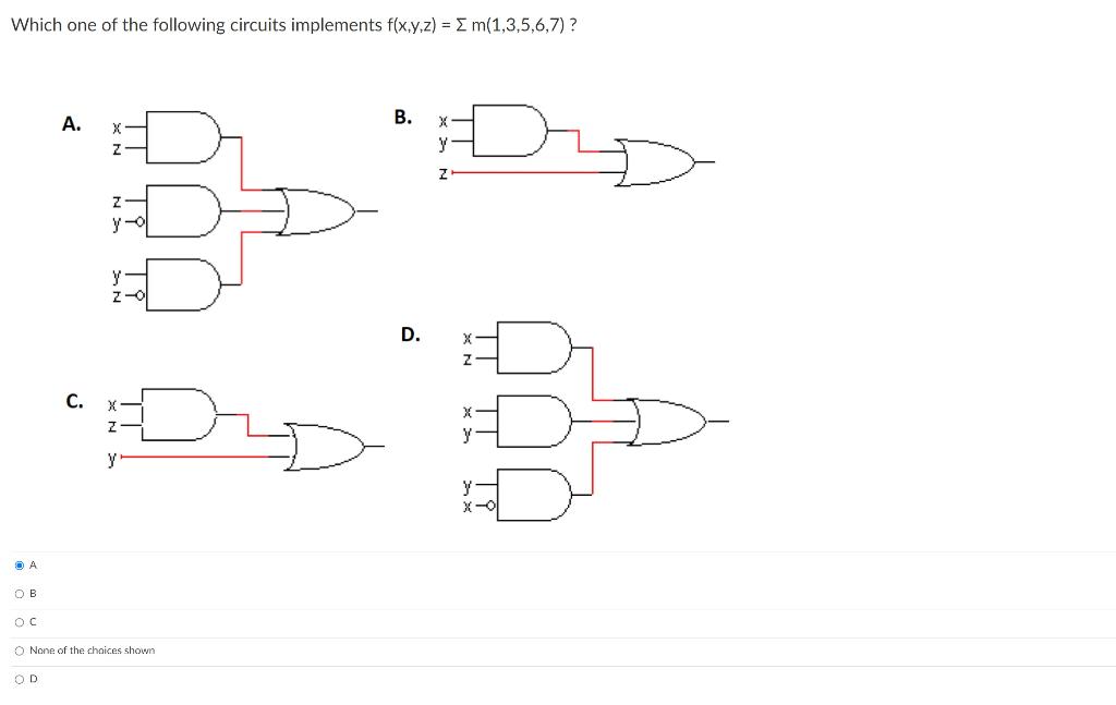 Solved Which one of the following circuits implements | Chegg.com