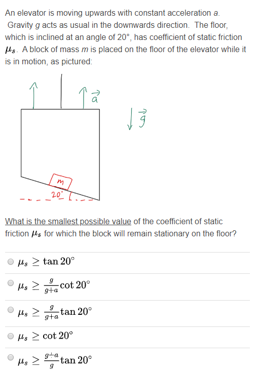 Solved An elevator is moving upwards with constant | Chegg.com