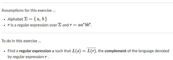 Solved Assumptions for this exercise ... - Alphabet Σ={a,b} | Chegg.com