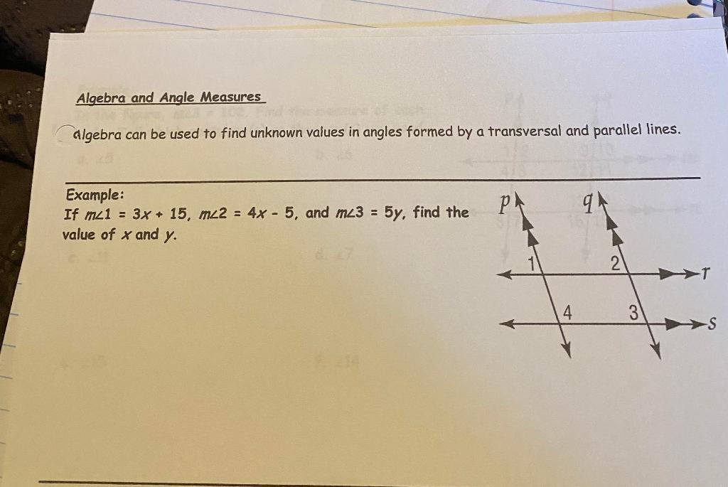 Solved Algebra and Angle Measures Algebra can be used to | Chegg.com