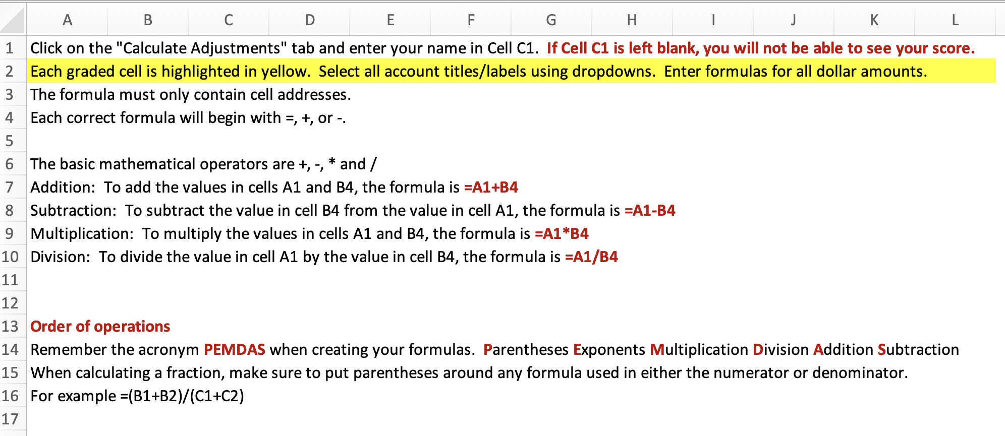 Click on the "Calculate Adjustments" tab and enter | Chegg.com