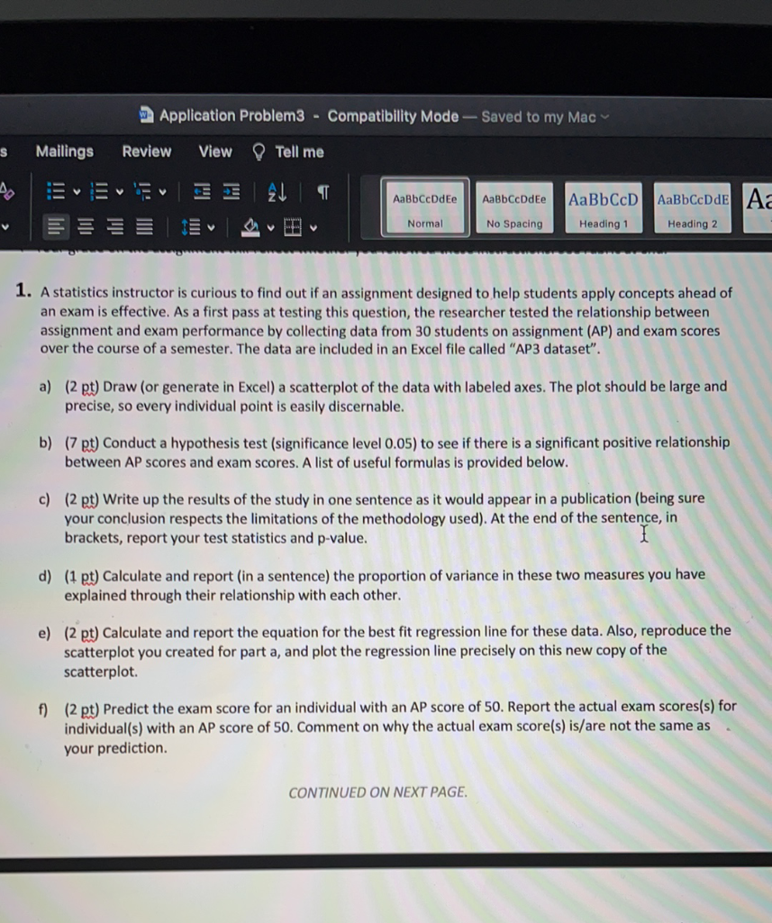 Solved Application Problem3 - Compatibility Mode - Saved to | Chegg.com