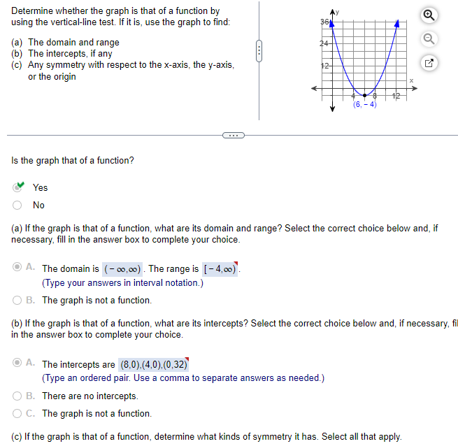 Solved I need help with: (a) If the graph is that of a | Chegg.com