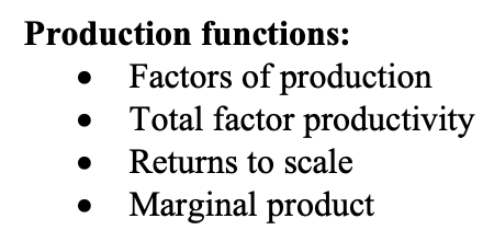 Solved Production functions: Factors of production Total | Chegg.com