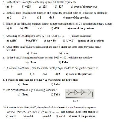 Solved 1. In the 8-bit 2's complement binary systetn | Chegg.com