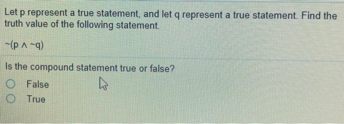 Solved Let p represent a false statement, and let q | Chegg.com