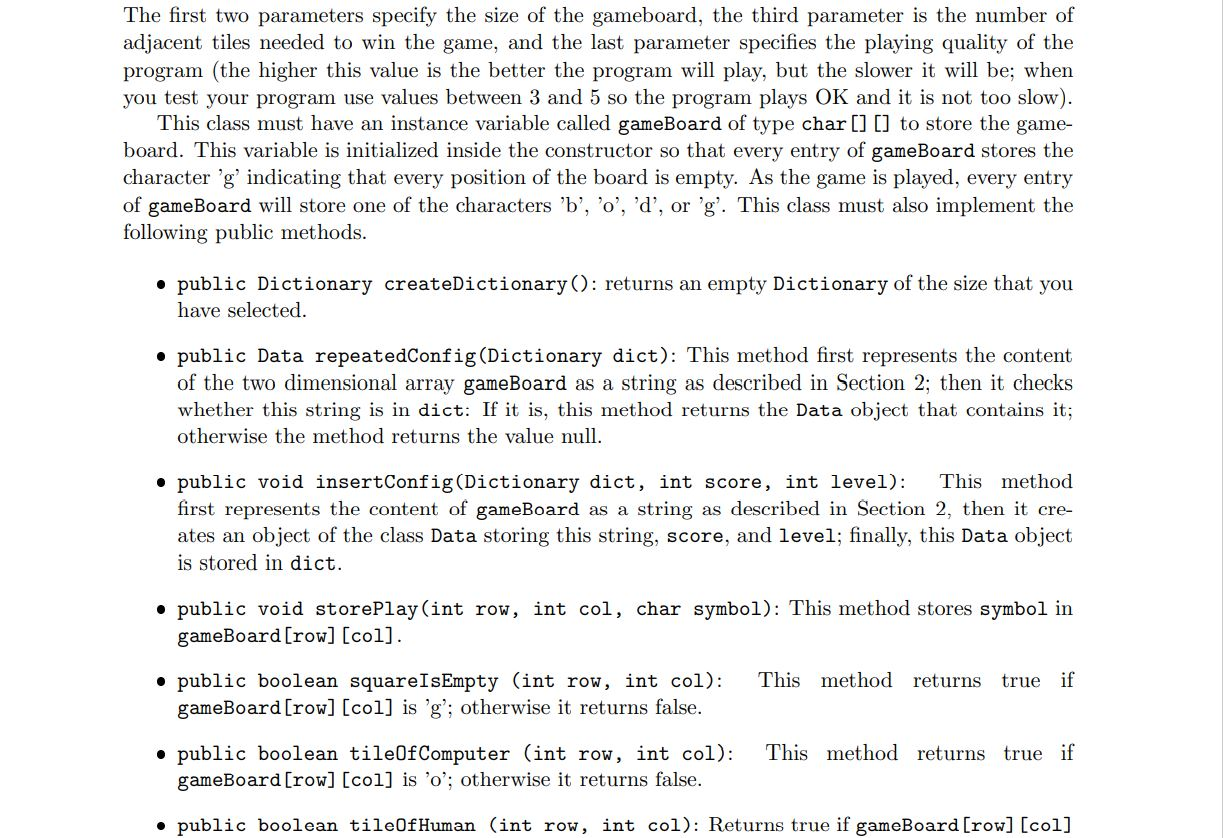 PosPlay : /* This class represents a possible play | Chegg.com