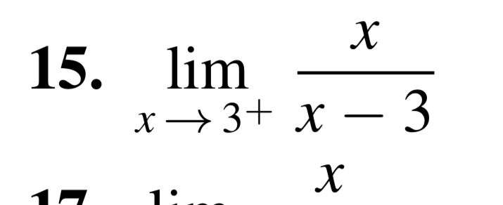 Solved limx→3+xx-3 | Chegg.com