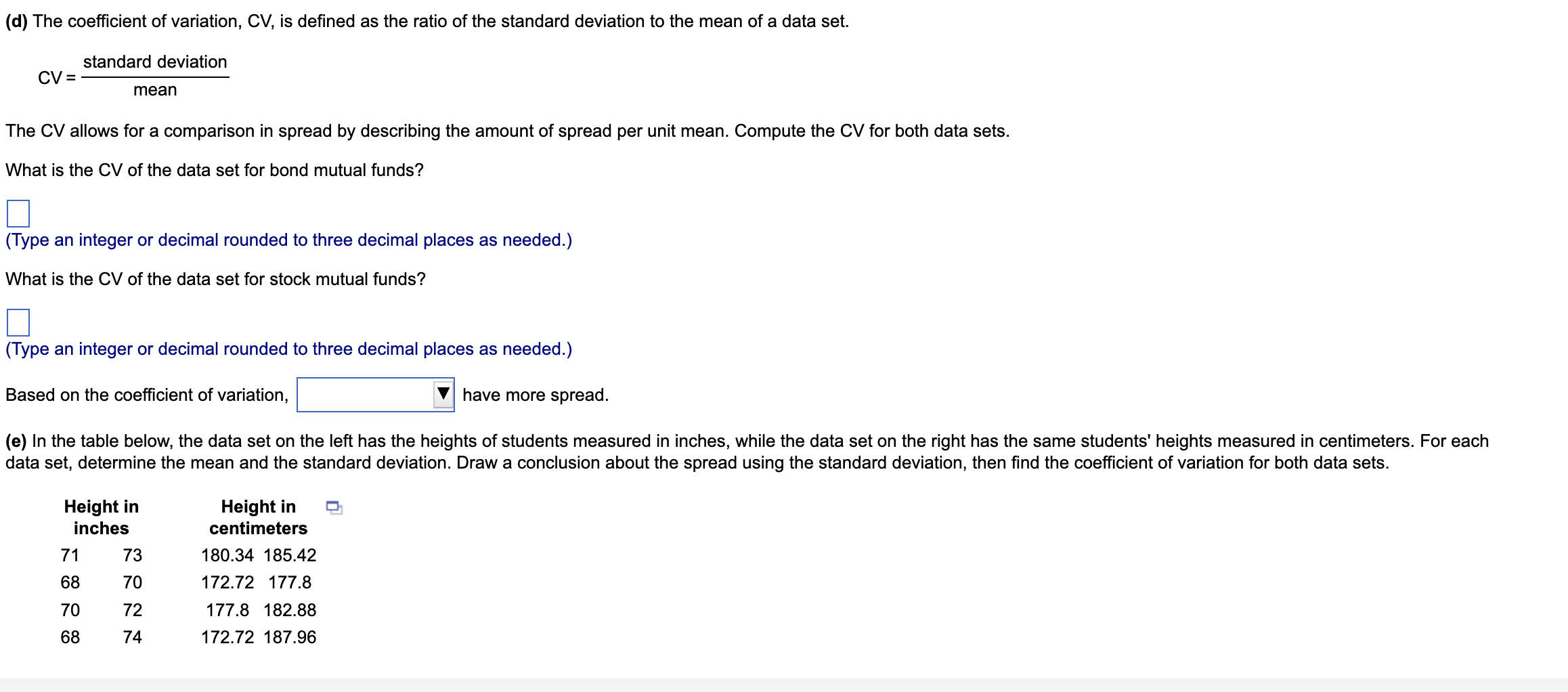 Solved mutual funds. Use the information in the table below | Chegg.com