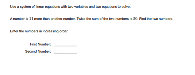 Solved Use a system of linear equations with two variables | Chegg.com