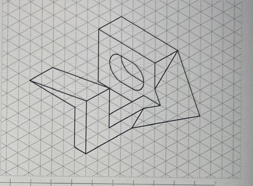 Solved Sketch the top, side, front views from the isometric | Chegg.com