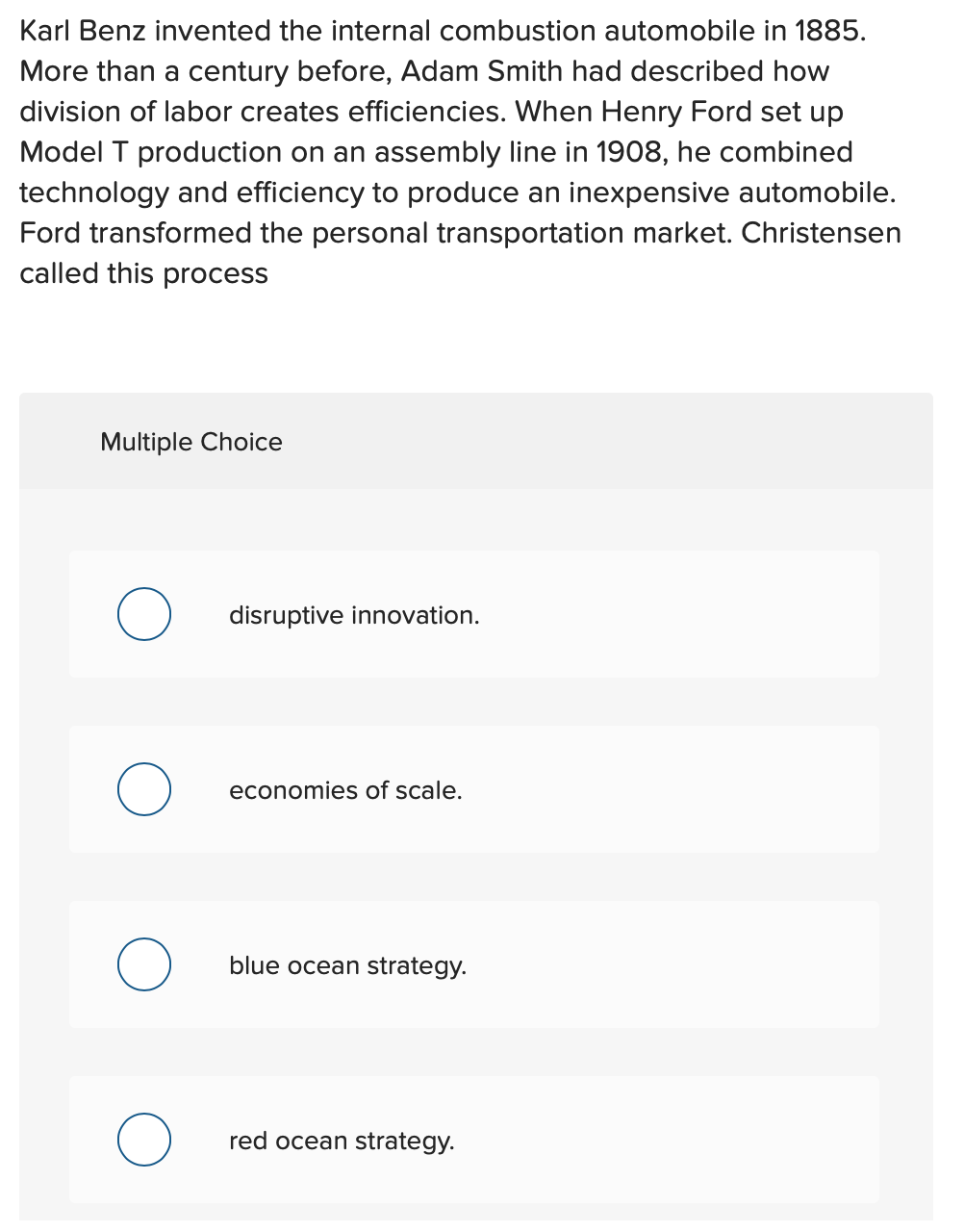 Solved Economies of scale means using Multiple Choice | Chegg.com