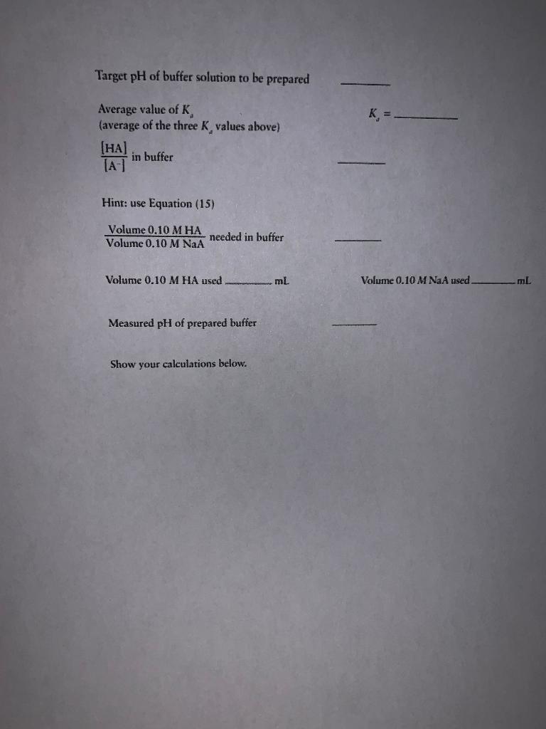 PART C. Properties of Buffers Buffer system selected | Chegg.com