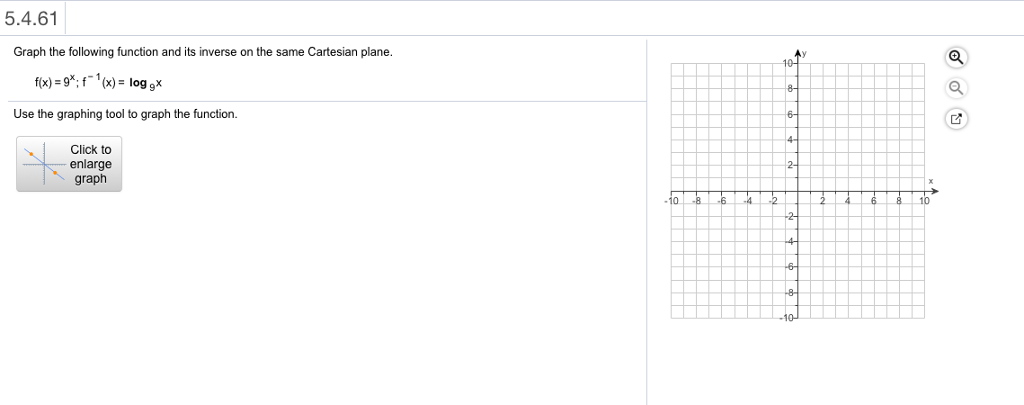 Solved 5.4.61 Graph the following function and its inverse | Chegg.com